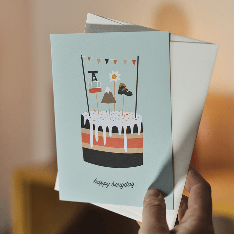 ROADTYPING Grußkarte - Happy Bergday