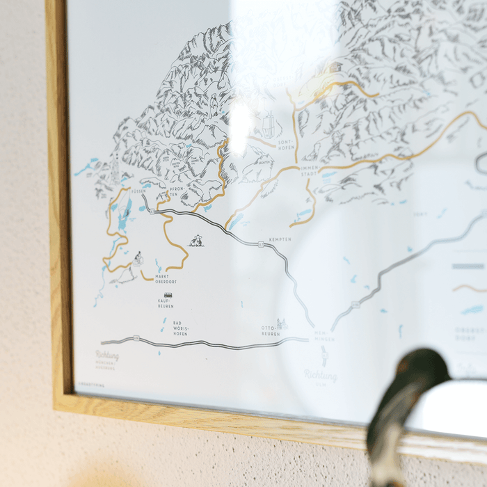 Art Print ALLGÄU MAP