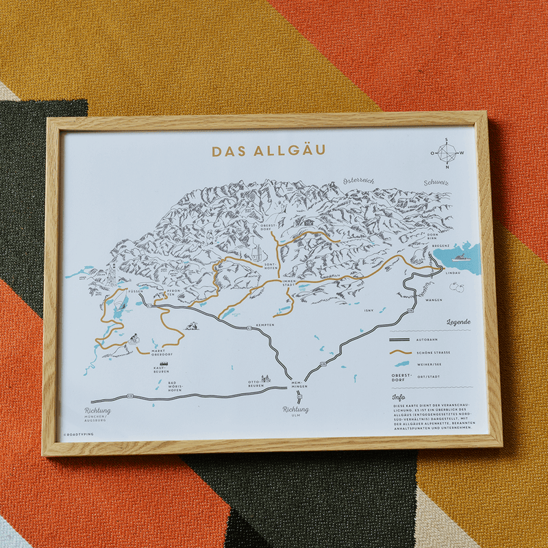 Art Print ALLGÄU MAP