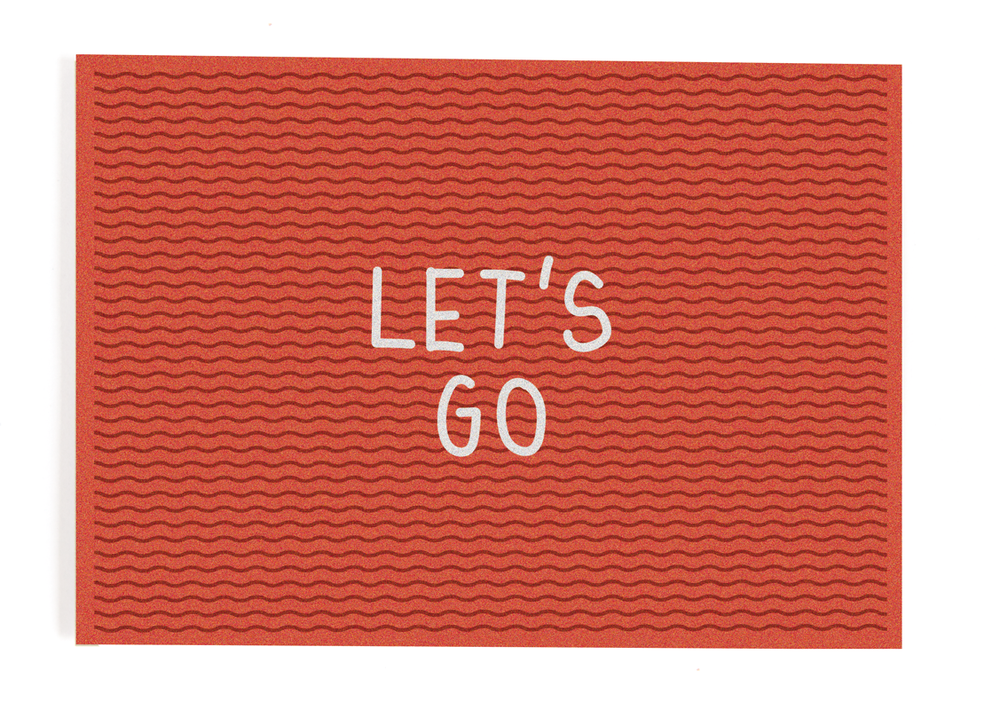 Postcard LET'S GO